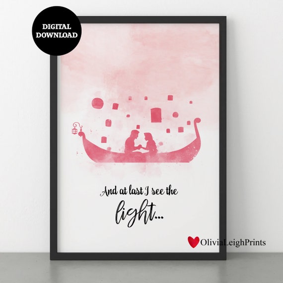 Rapunzel Tangled Quote Print-wall Art-gift-nursery DIGITAL - Etsy