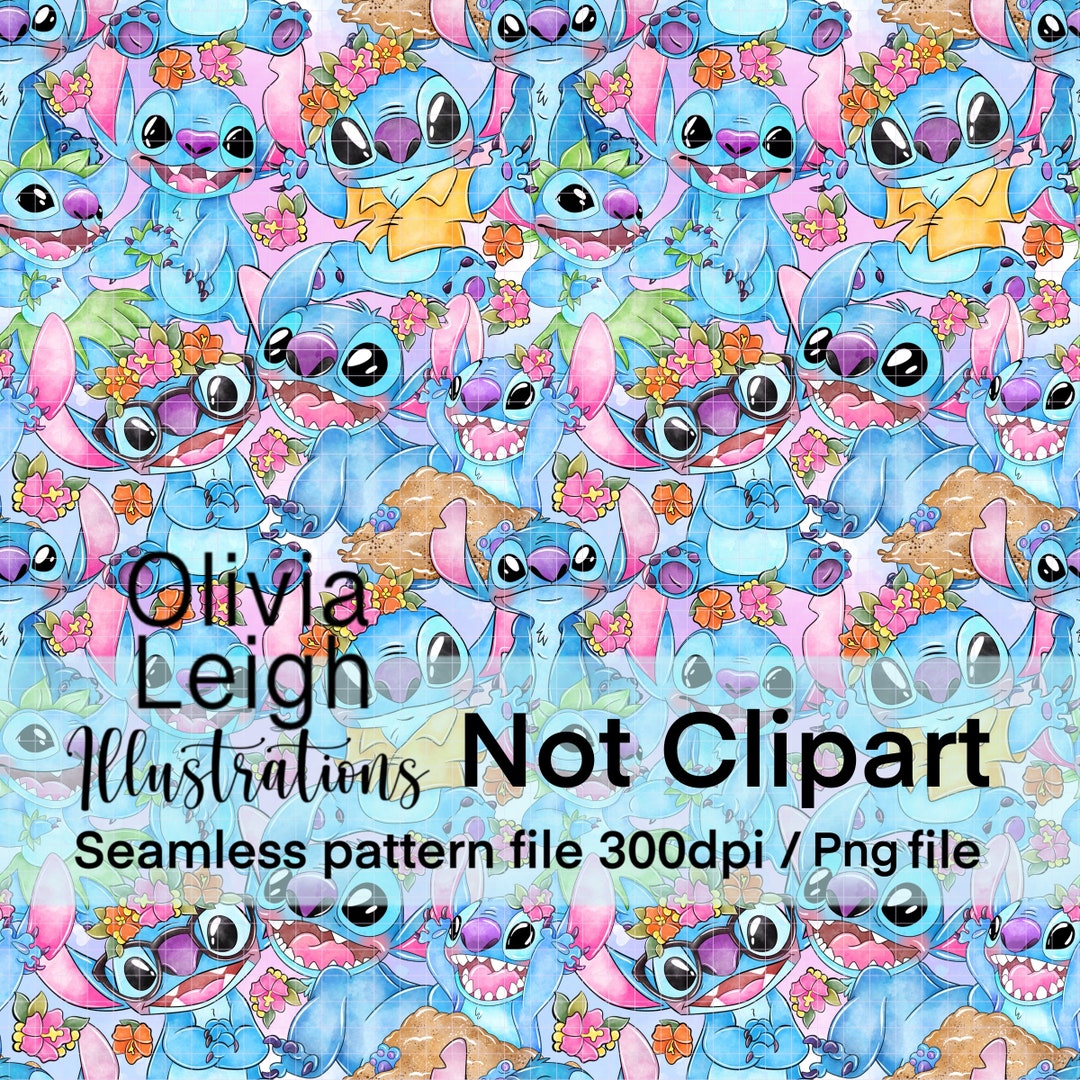 Cute Floral Stitch Repeat Seamless Pattern. Digital Paper. DIGITAL ...