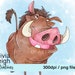 The Lion King Pumbaa Cute Clipart PNG Files DIGITAL DOWNLOAD Commercial ...