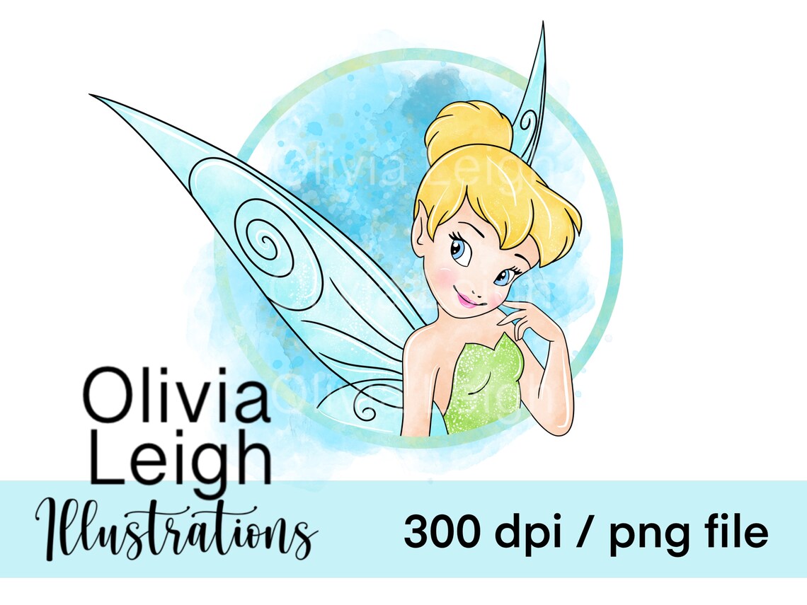 Tinkerbell Cute Clipart PNG Files DIGITAL DOWNLOAD Commercial - Etsy