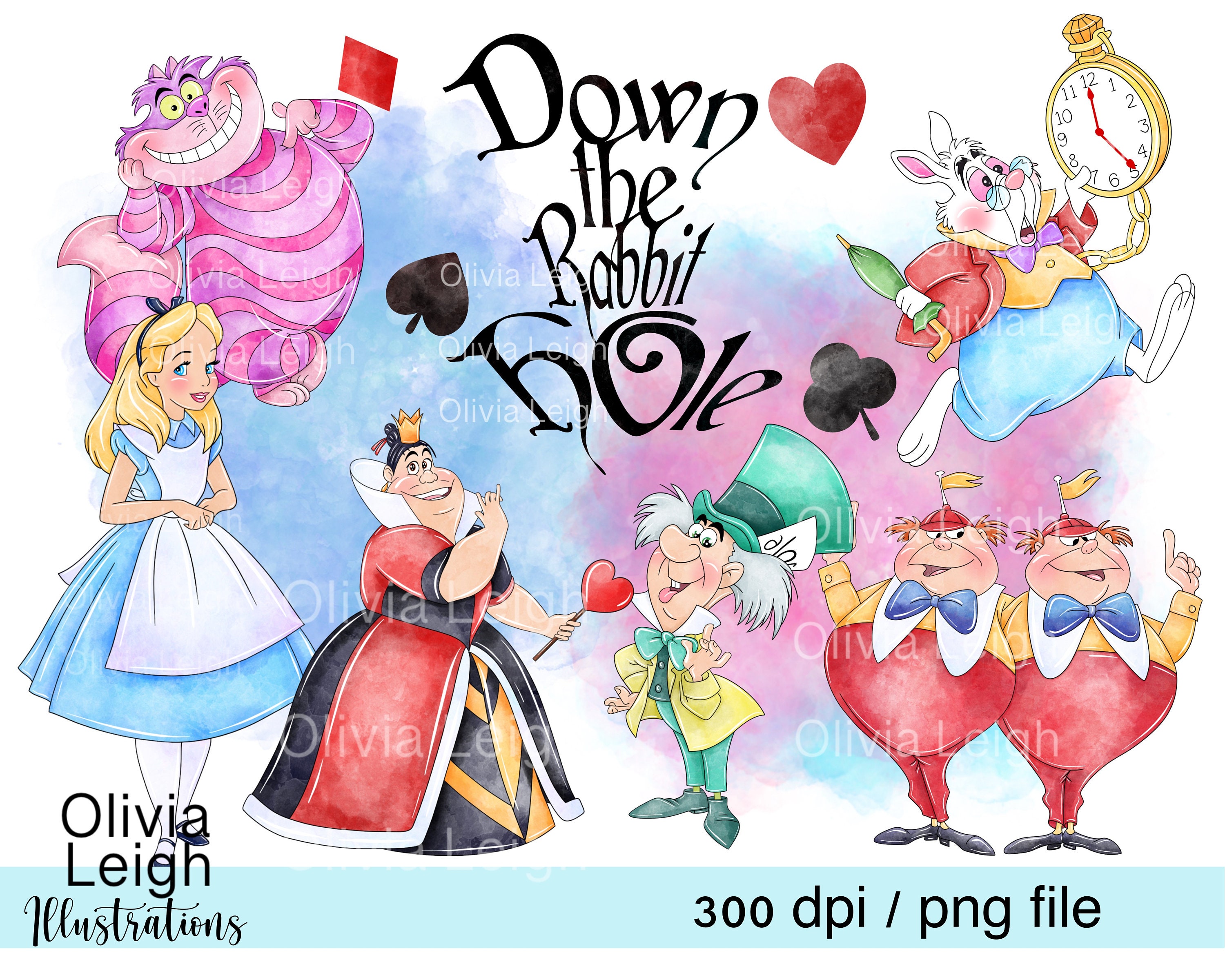 Set of Alice in Wonderland the Cheshire Cat Mad Hatter Cute - Etsy