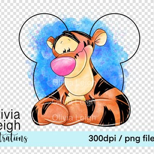 Tigger Cute Clipart Sublimation PNG Files DIGITAL DOWNLOAD Printable - Etsy