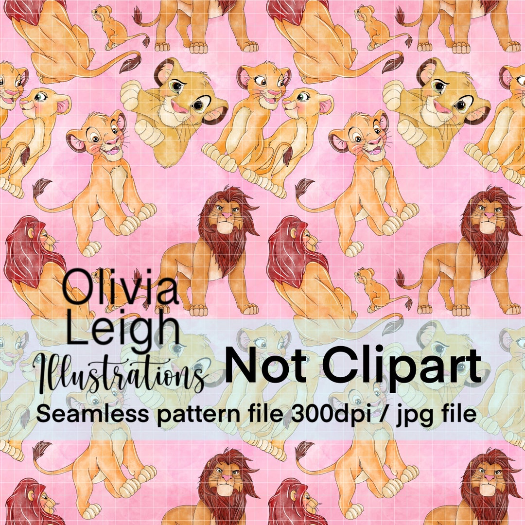 The Lion King Seamless Pattern. Digital Paper. DIGITAL DOWNLOAD ...