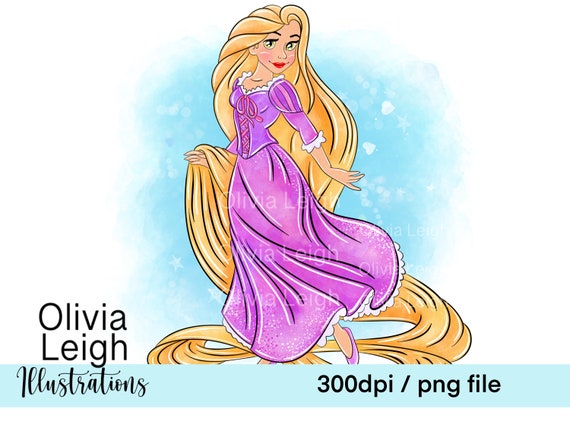 Tangled Rapunzel Full Body Drawing