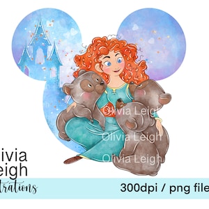 Princess Brave Cute Clipart Sublimation PNG Files DIGITAL DOWNLOAD ...