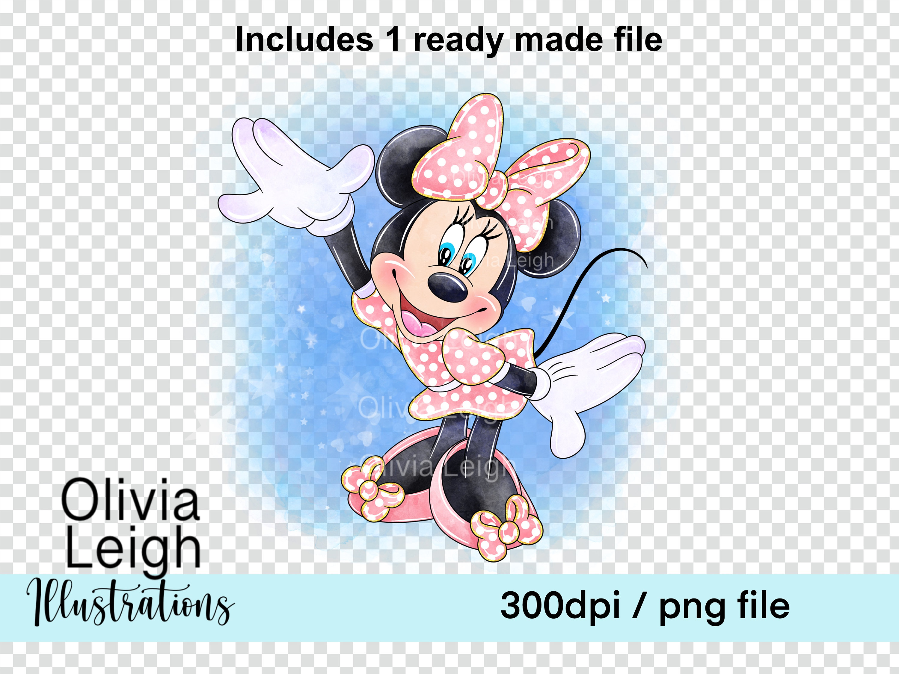 Minnie Mouse Number 1 Clip Art