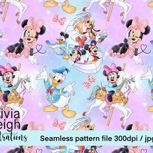 Minnie Mouse and Friends Cute Seamless Repeating Pattern. - Etsy