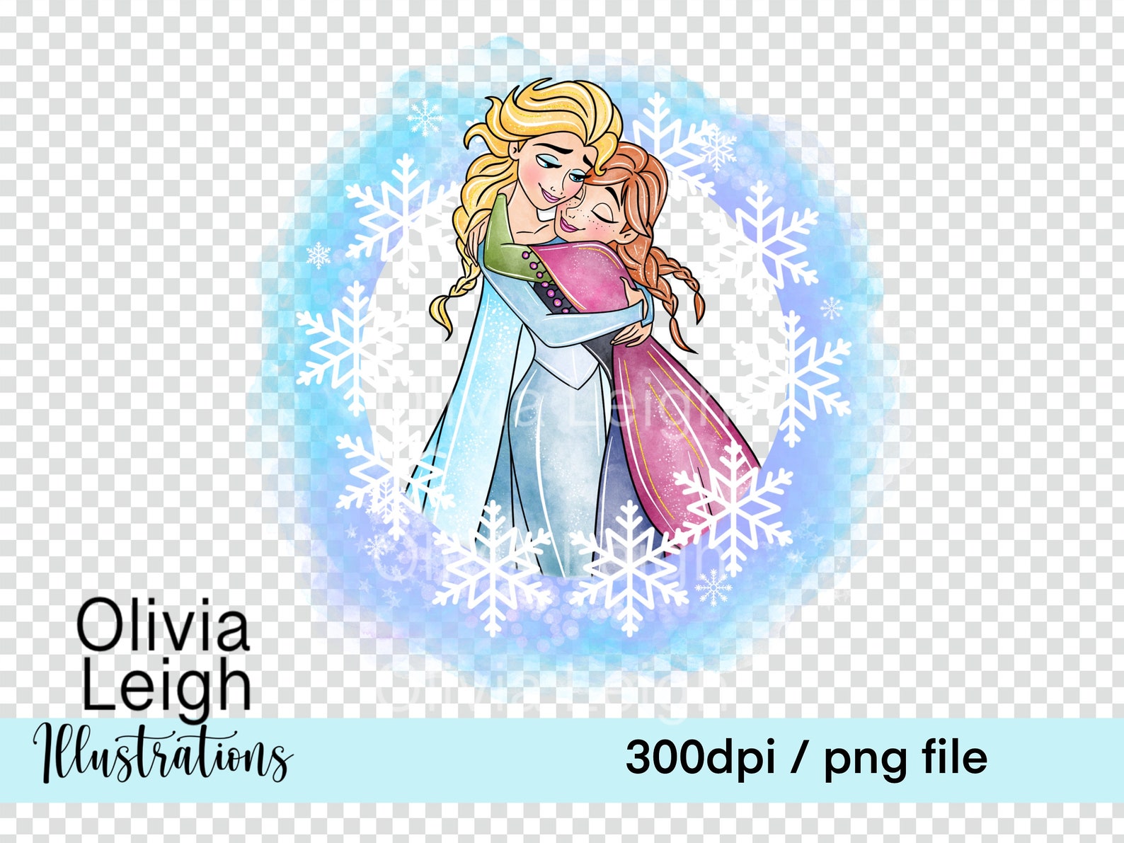 Princess Anna and Elsa Frozen Christmas Winter Wreath Cute - Etsy