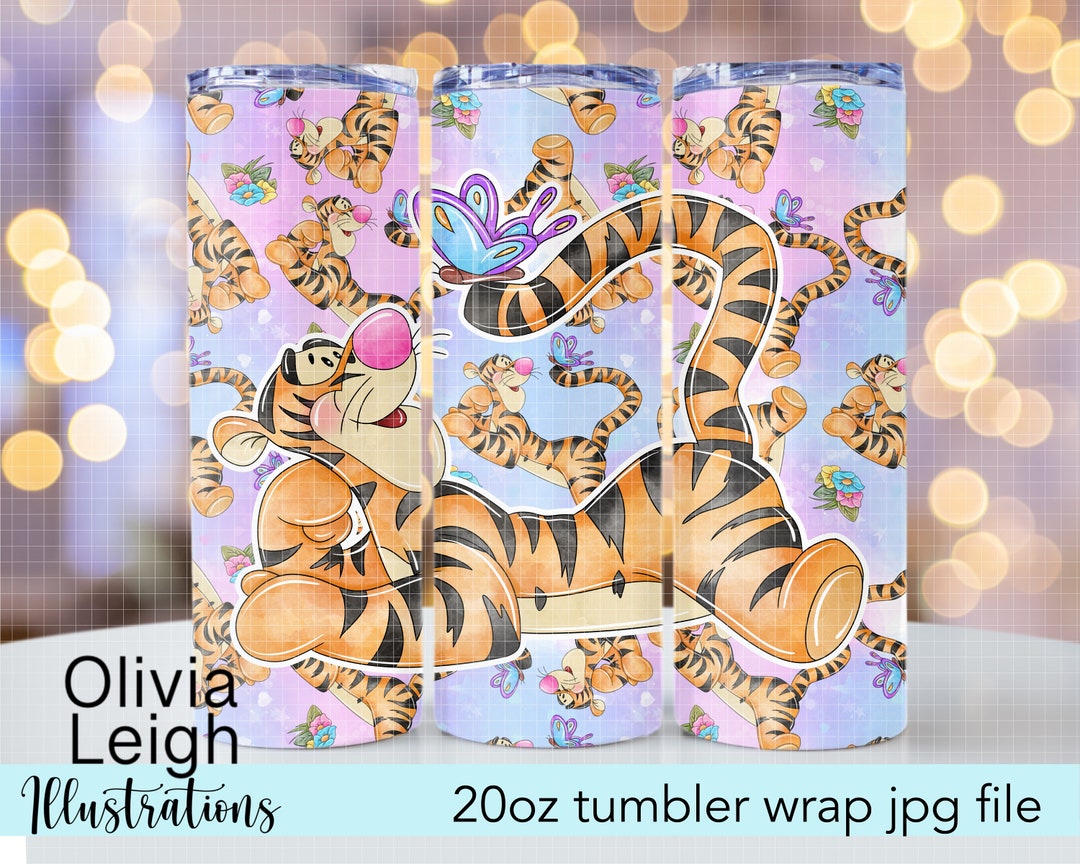 Winnie the Pooh, Tigger Sublimation Design Cup Wrap DIGITAL DOWNLOAD ...