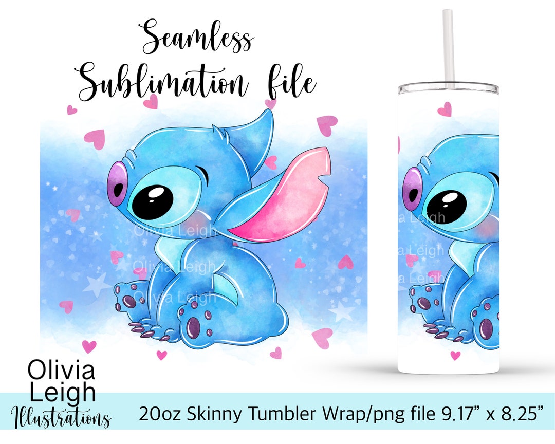 Stitch Sublimation Design Wrap PNG File DIGITAL DOWNLOAD 20oz Skinny ...