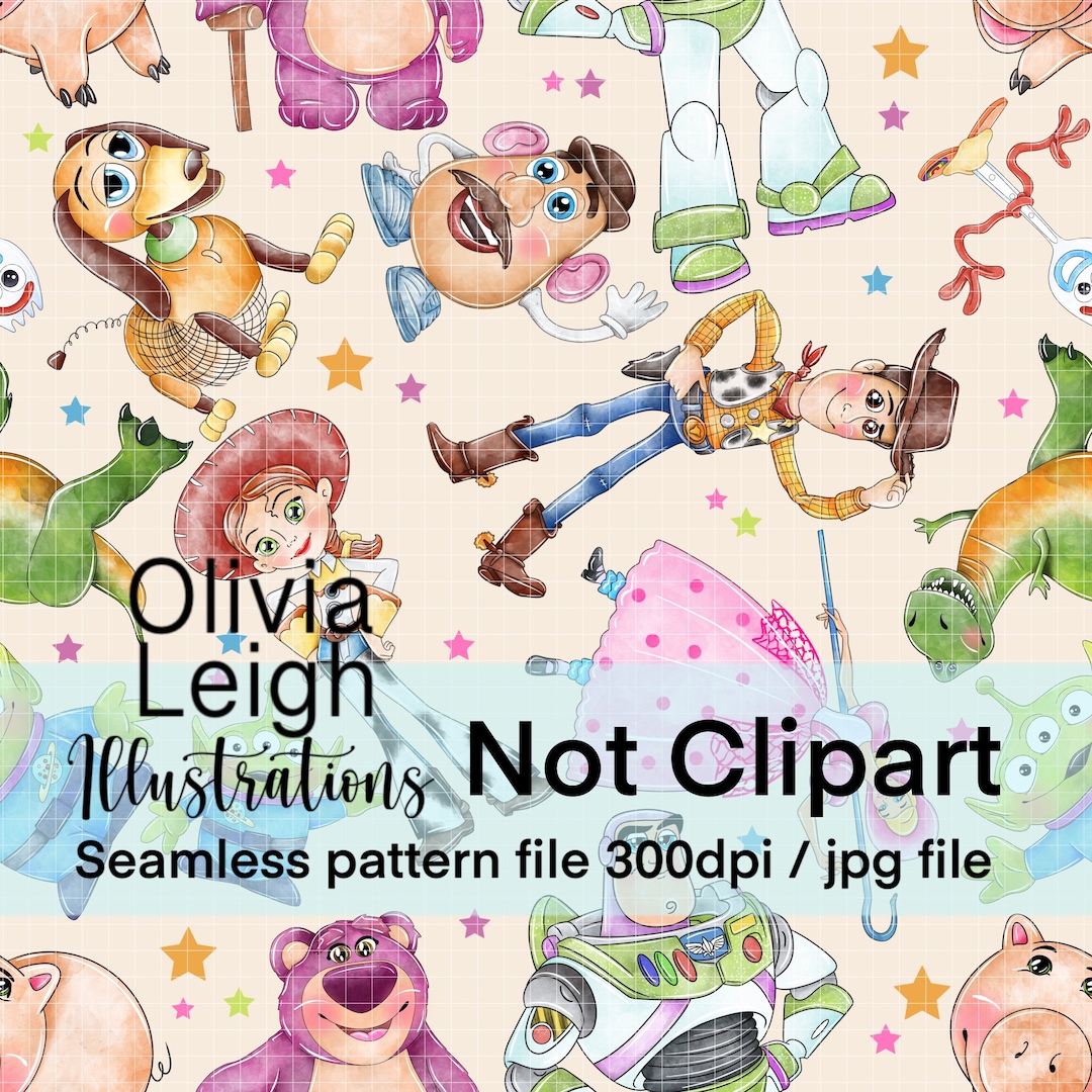 Toy Story Seamless Repeat Pattern. Digital Paper. DIGITAL DOWNLOAD ...