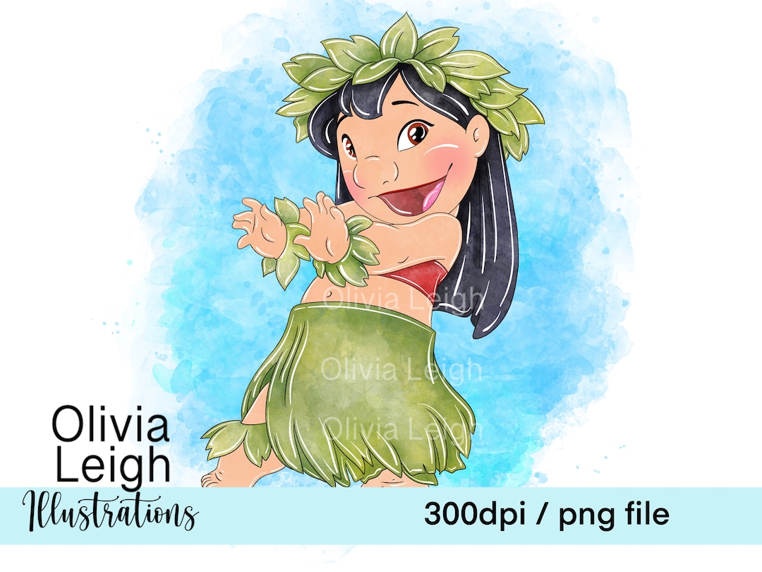Lilo and Stitch Summer Hula Cute Clipart PNG Files DIGITAL DOWNLOAD ...