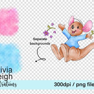 Winnie the Pooh Roo Kangaroo Springtime Cute Clipart PNG Files DIGITAL ...