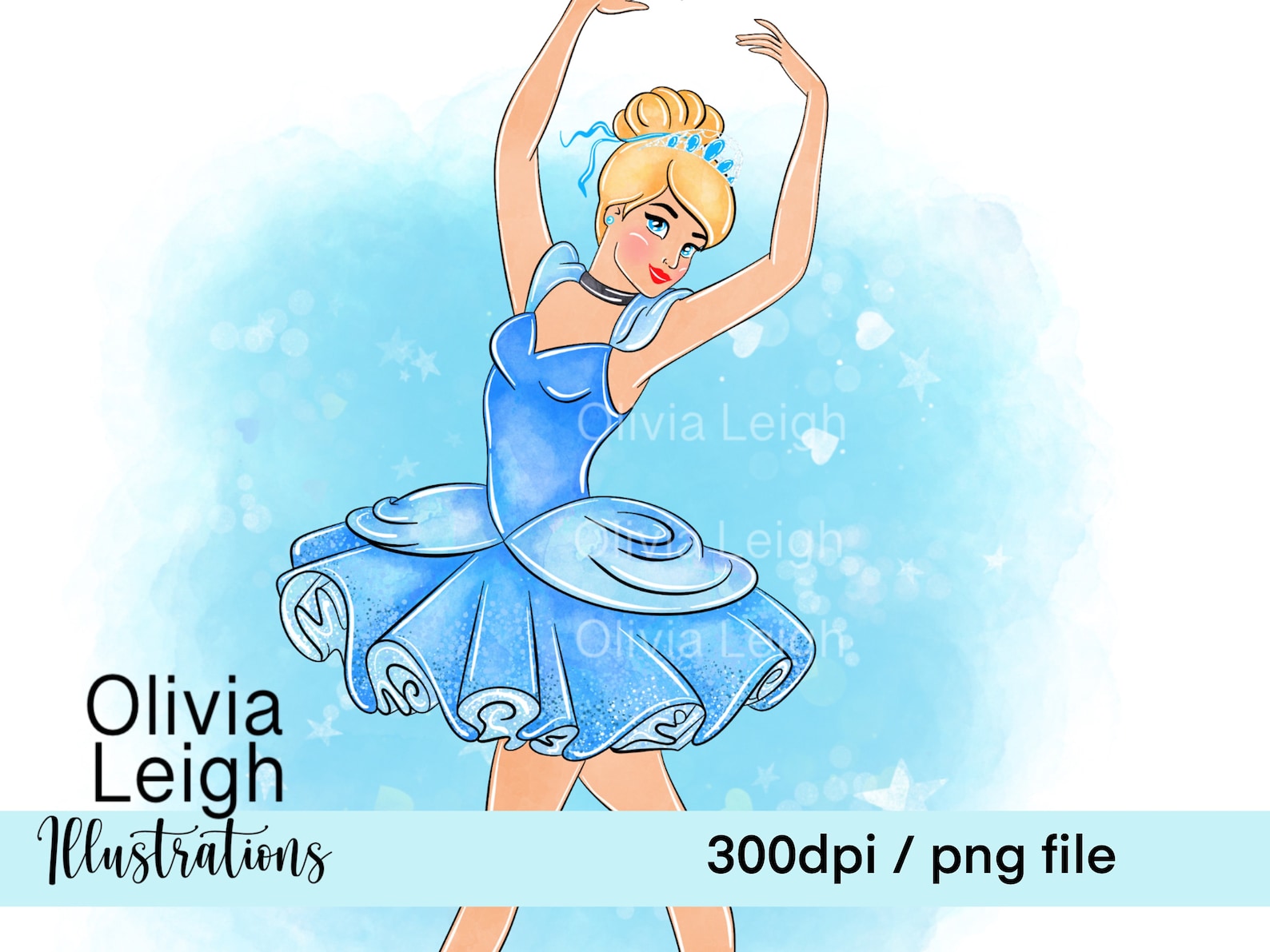 Princess Cinderella Ballerina Fairy Cute Clipart PNG Files - Etsy