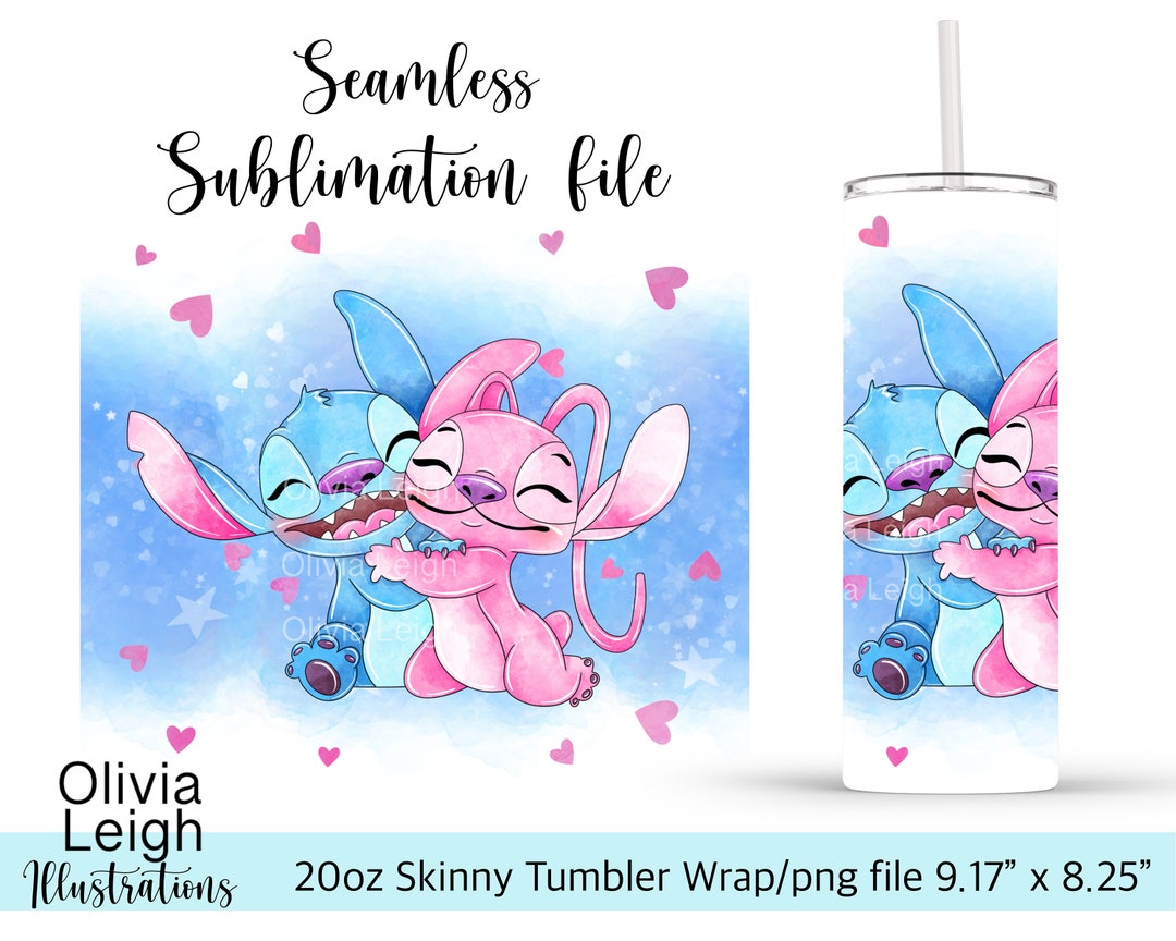 Stitch Sublimation Design Wrap PNG File DIGITAL DOWNLOAD 20oz Skinny ...