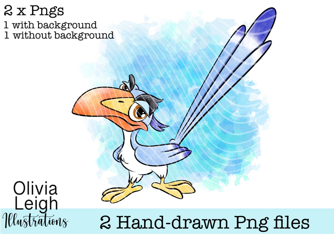 Cute Zazu Bird, Lion King, Clipart Sublimation PNG Files DIGITAL ...