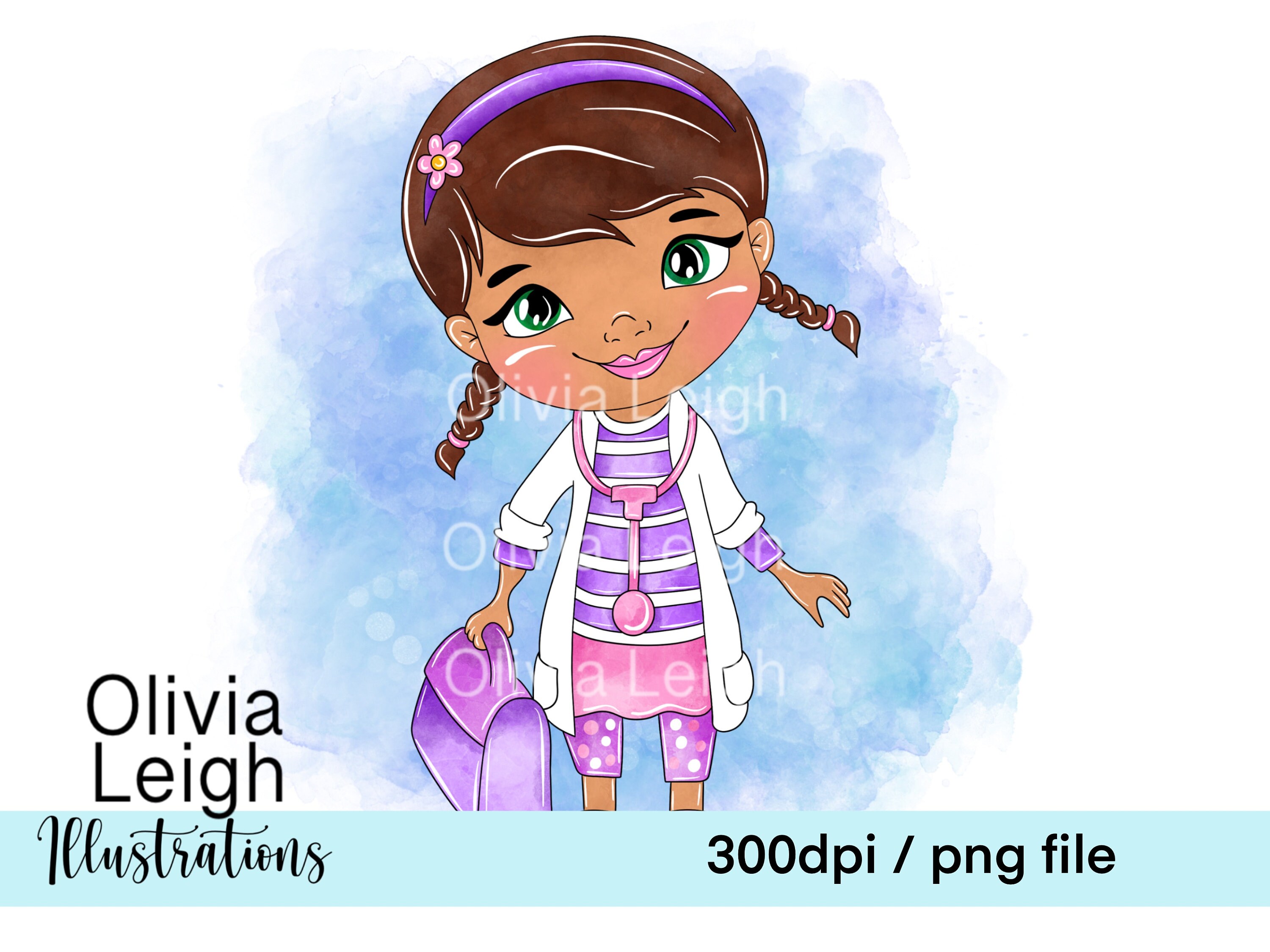 Set of Doll Doctor Cute Clipart PNG Files DIGITAL DOWNLOAD - Etsy