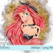 Set of Tattooed Princesses Belle, Ariel, Snow White, Cinderella Clipart ...