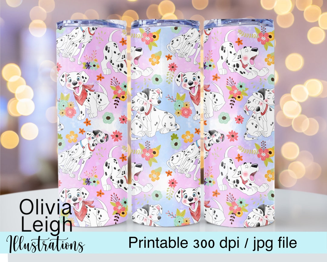 Dalmatian Dogs Sublimation Design Cup Wrap DIGITAL DOWNLOAD 20oz Skinny ...