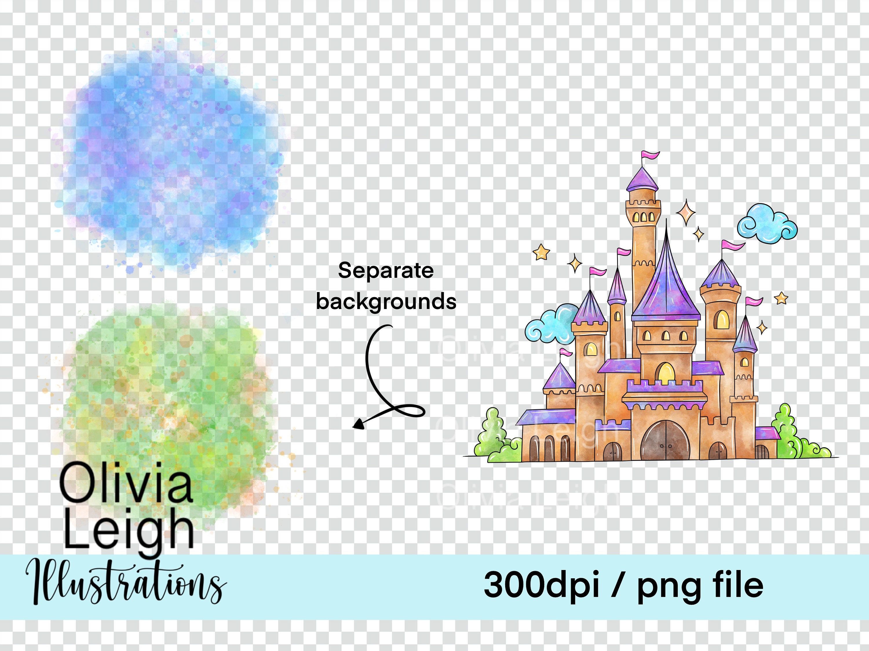 Set of Cute Princess Clipart PNG Files DIGITAL DOWNLOAD - Etsy