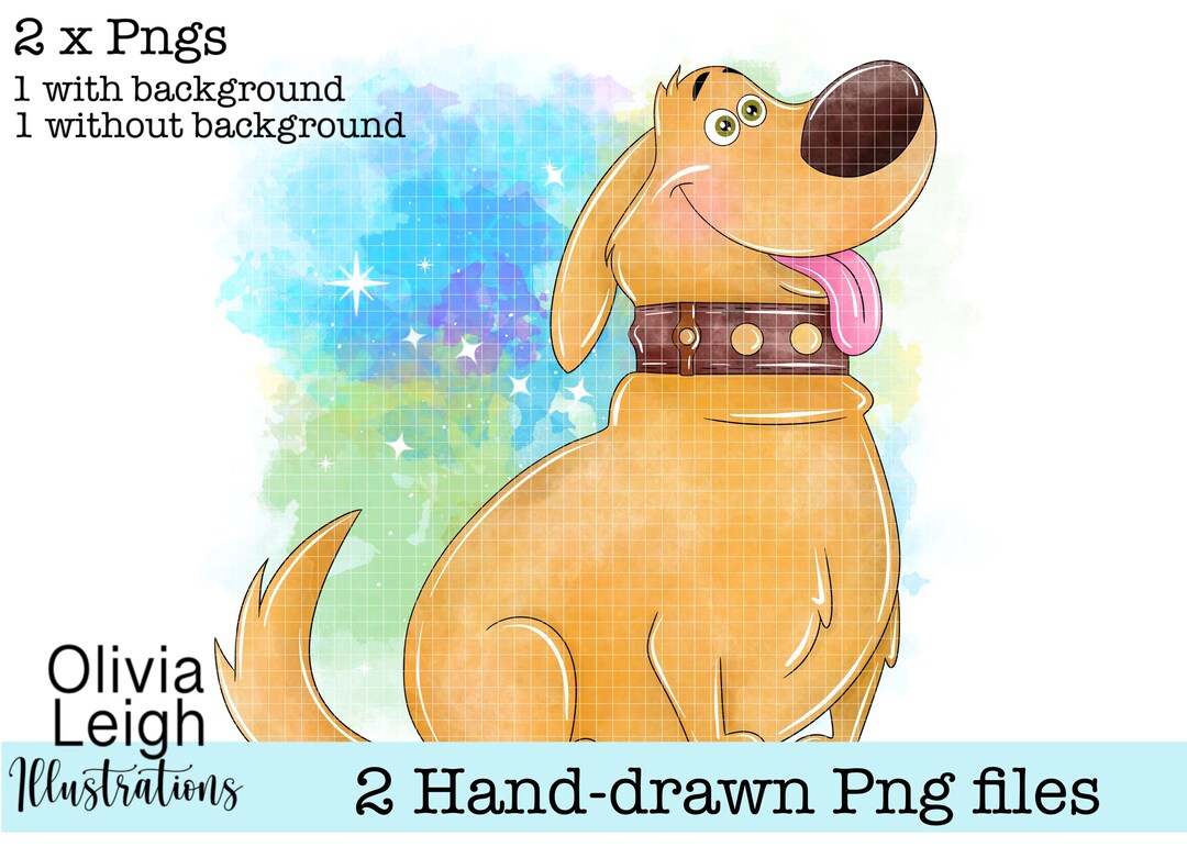 Carl and Ellie, Up, Doug Dog, Hand Drawn Clipart PNG Files DIGITAL ...