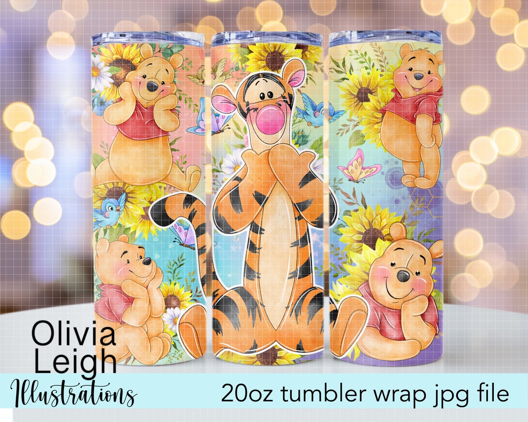 Winnie the Pooh, Tigger Sublimation Design Cup Wrap DIGITAL DOWNLOAD ...