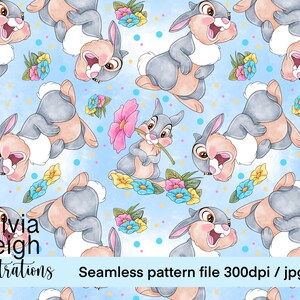 Set of 9 Cute Bambi Seamless Patterns. Digital Paper. DIGITAL DOWNLOAD ...