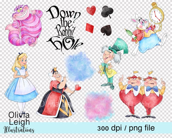Disney Alice In Wonderland Characters Clip Art