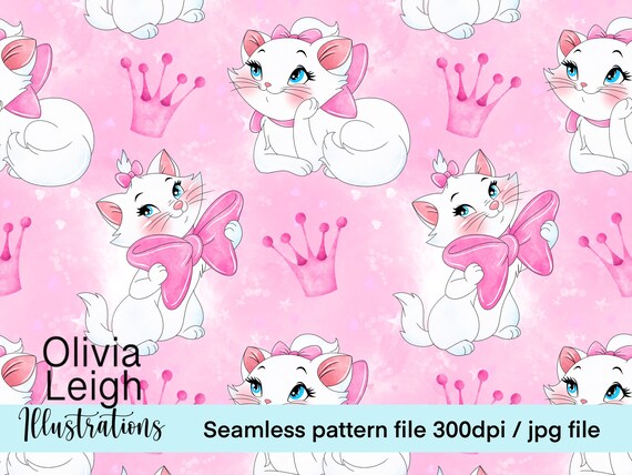 Cute Aristocats Kittens Seamless Pattern. Digital Paper. - Etsy