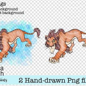 The Lion King Scar Clipart Sublimation PNG Files DIGITAL DOWNLOAD ...