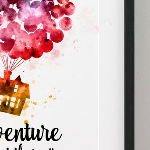 Up House Watercolour Quote Print-wall Art-gift-nursery DIGITAL DOWNLOAD ...
