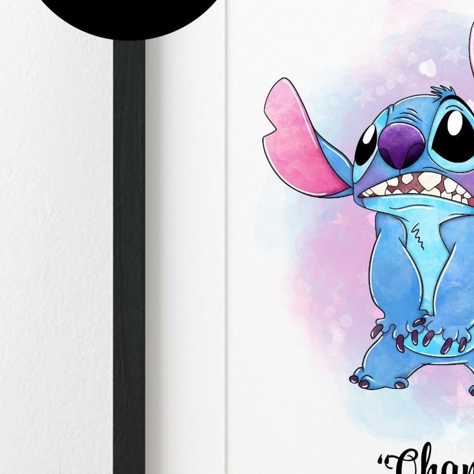 Lilo and Stitch Watercolour Word Art Quote Print-wall - Etsy