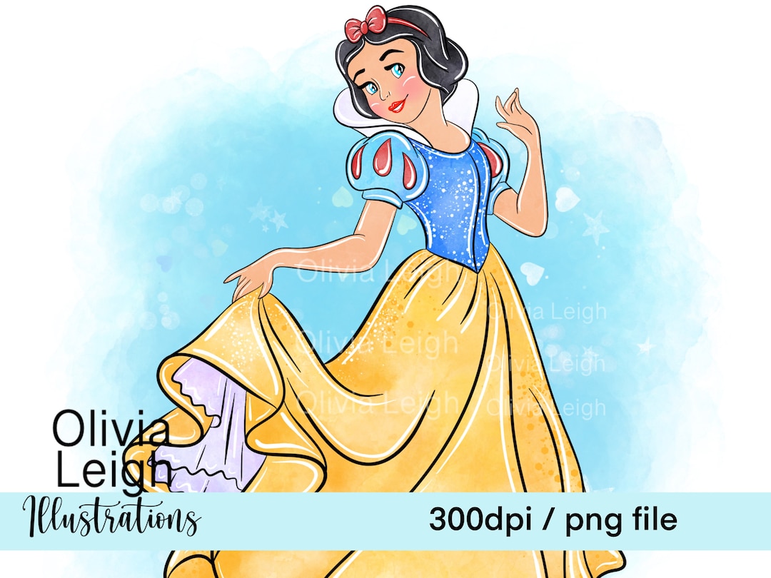 Princess Snow White Cute Clipart PNG Files DIGITAL DOWNLOAD Sublimation ...