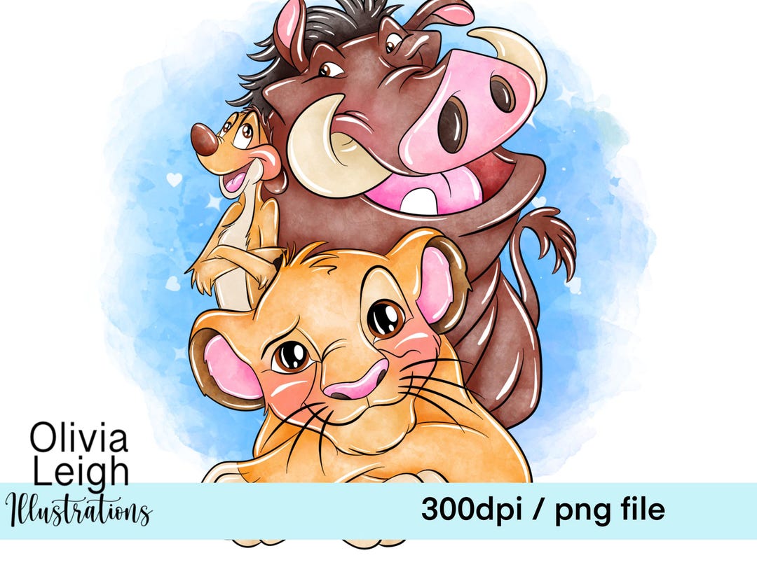Cute Lion King Clipart Sublimation PNG Files DIGITAL DOWNLOAD Printable ...