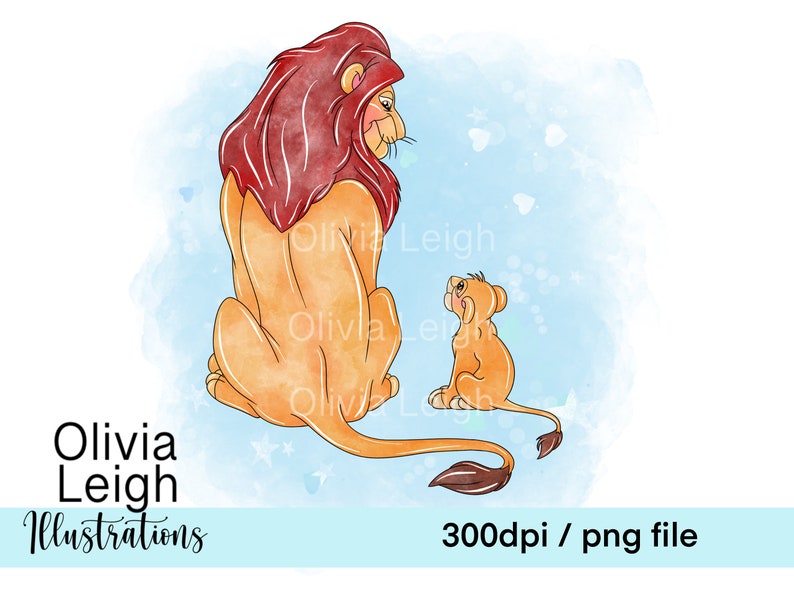 The Lion King Simba Cute Clipart PNG Files DIGITAL DOWNLOAD - Etsy