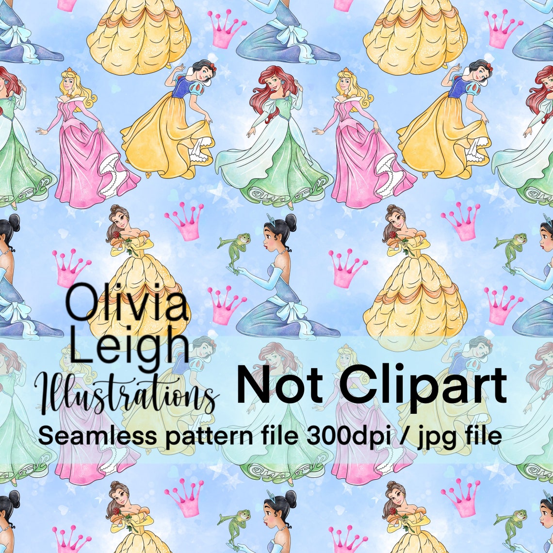 Princess Ariel Jasmine Snow White Tiana and Belle Cute - Etsy