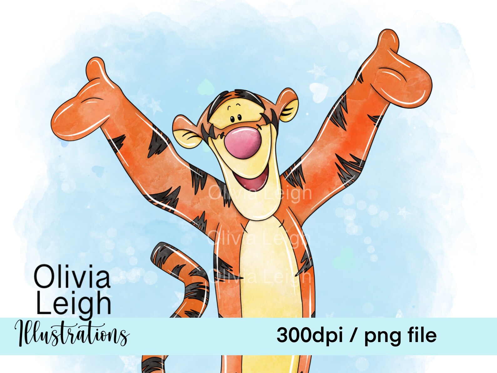 Winnie the Pooh Tigger Cute Clipart PNG Files DIGITAL DOWNLOAD - Etsy