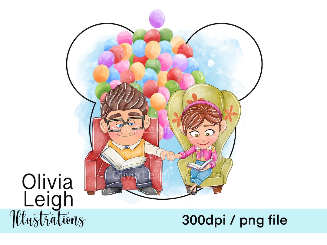 Balloon House Carl and Ellie Cute Clipart Sublimation PNG Files DIGITAL ...