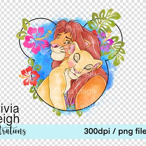 Lion King Cute Clipart Sublimation PNG Files DIGITAL DOWNLOAD Printable ...