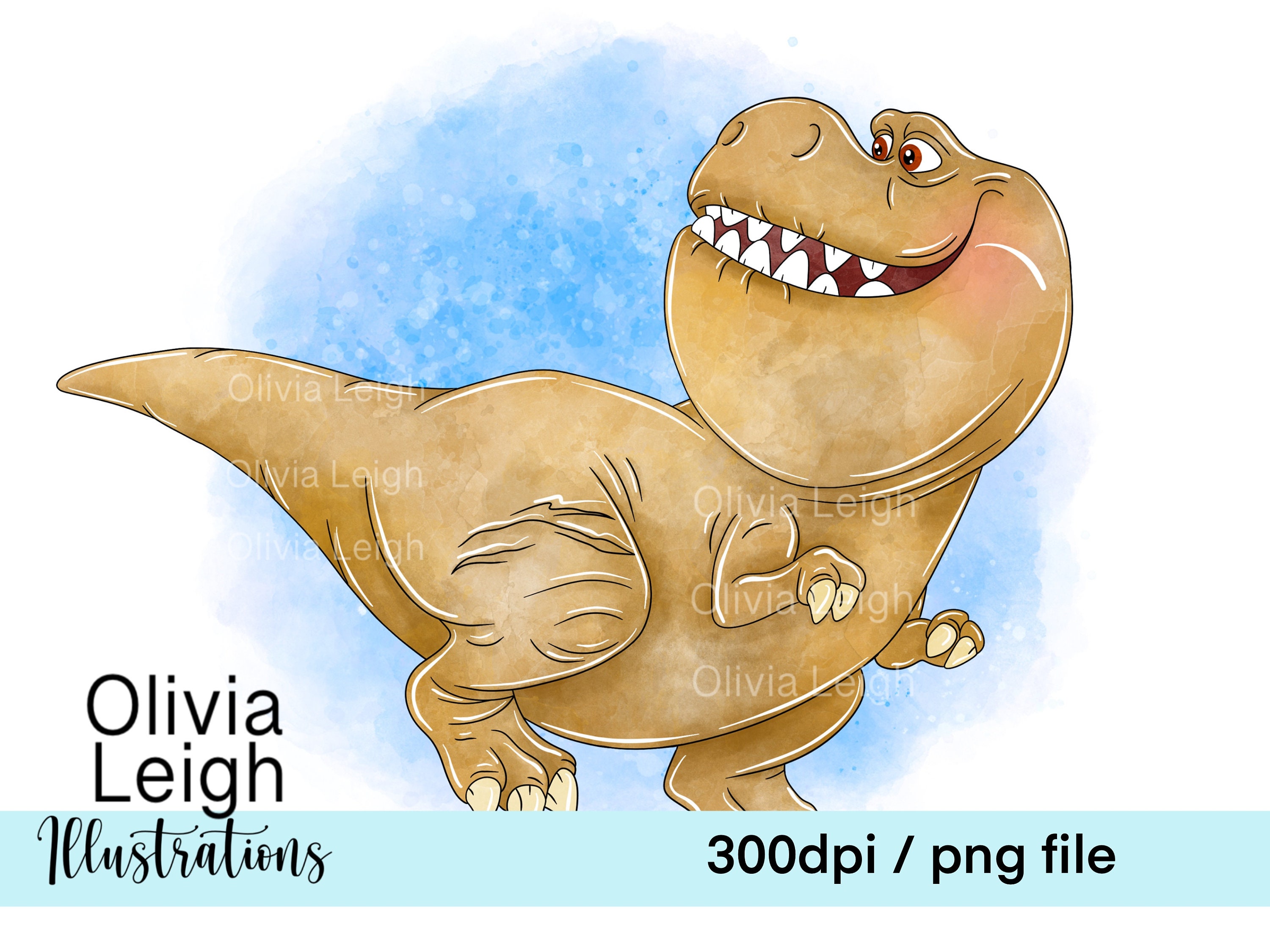 Set of Cute Dinosaur Clipart PNG Files Includes Free Bookmarks - Etsy