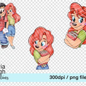 Max and Roxanne Cute Clipart Set PNG Files Hand Drawn DIGITAL DOWNLOAD ...
