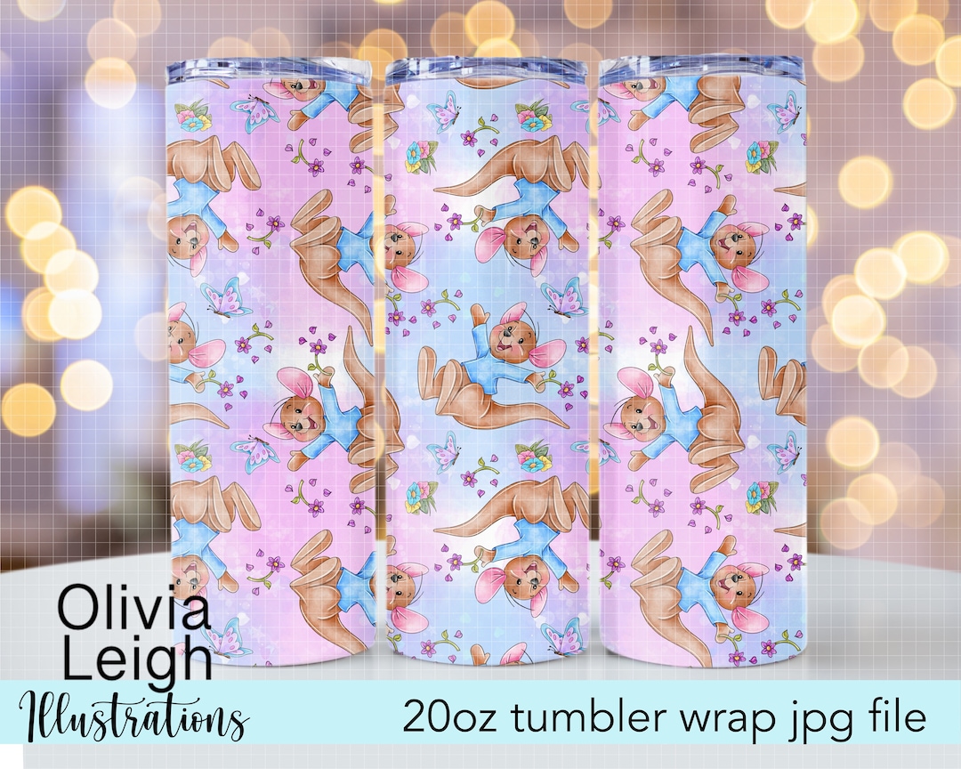 Winnie the Pooh Roo Sublimation Design Cup Wrap DIGITAL DOWNLOAD 20oz ...