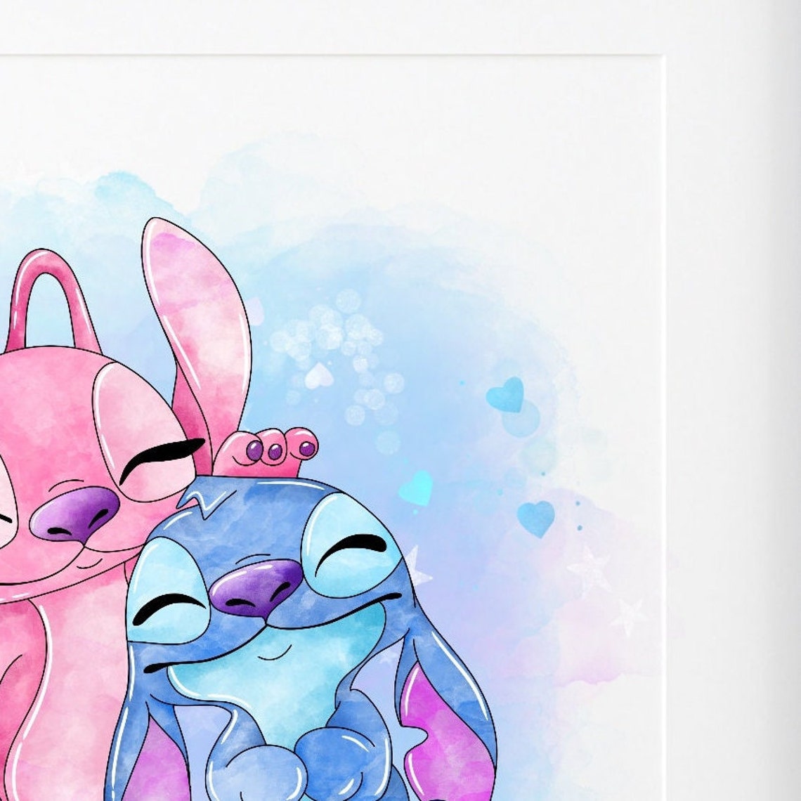 Stitch and Angel Watercolour Word Art Quote Print-wall - Etsy