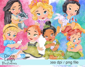 Princess Snow White Cute Clipart Sublimation PNG Files DIGITAL DOWNLOAD ...