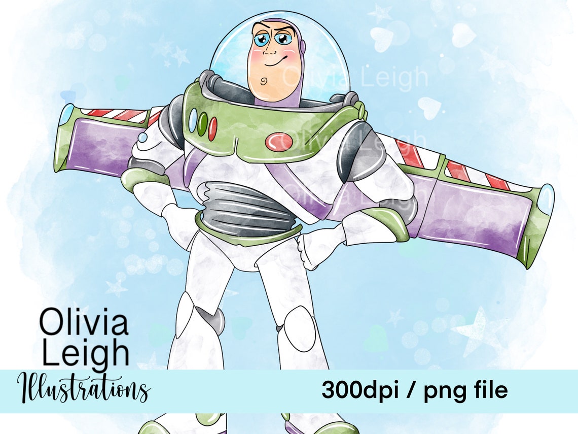 Toy Story Buzz Lightyear Cute Clipart PNG Files DIGITAL DOWNLOAD ...