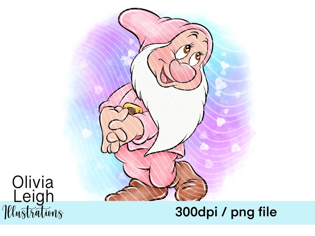 Princess Snow White and the Seven Dwarfs, Cute Clipart PNG Files Hand ...