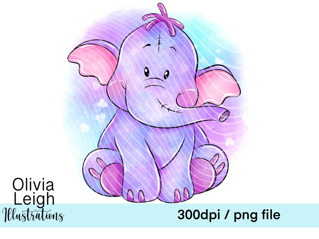 Cute Winnie the Pooh, Heffalump Elephant Clipart Sublimation PNG Files ...