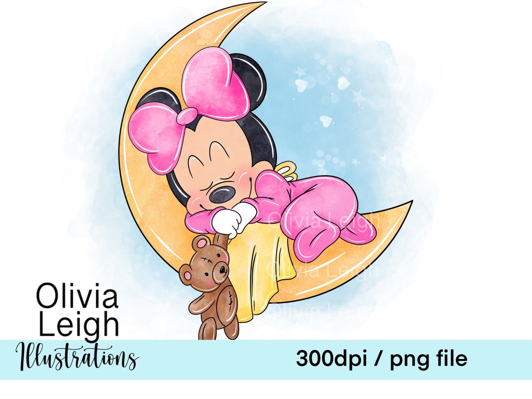 Cute Baby Minnie Mouse Clipart PNG Files DIGITAL DOWNLOAD Sublimation ...