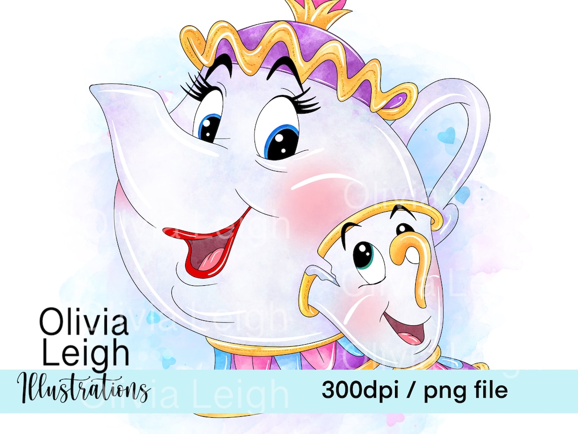 Set of Princess Belle Beauty and the Beast Cute Clipart PNG - Etsy