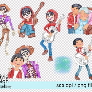Coco Cute Clipart Set PNG Files DIGITAL DOWNLOAD Printable - Etsy